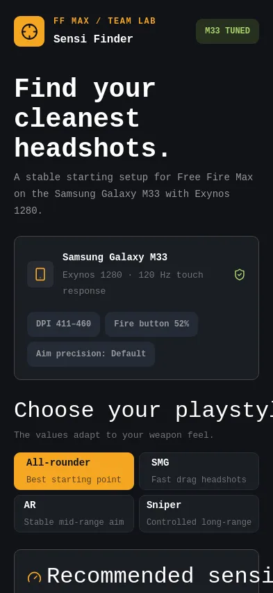 FF Max Sensitivity Finder