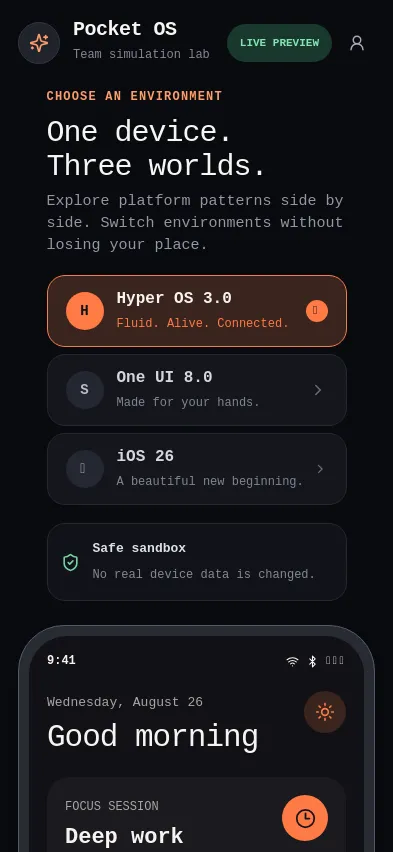 Pocket OS Simulator