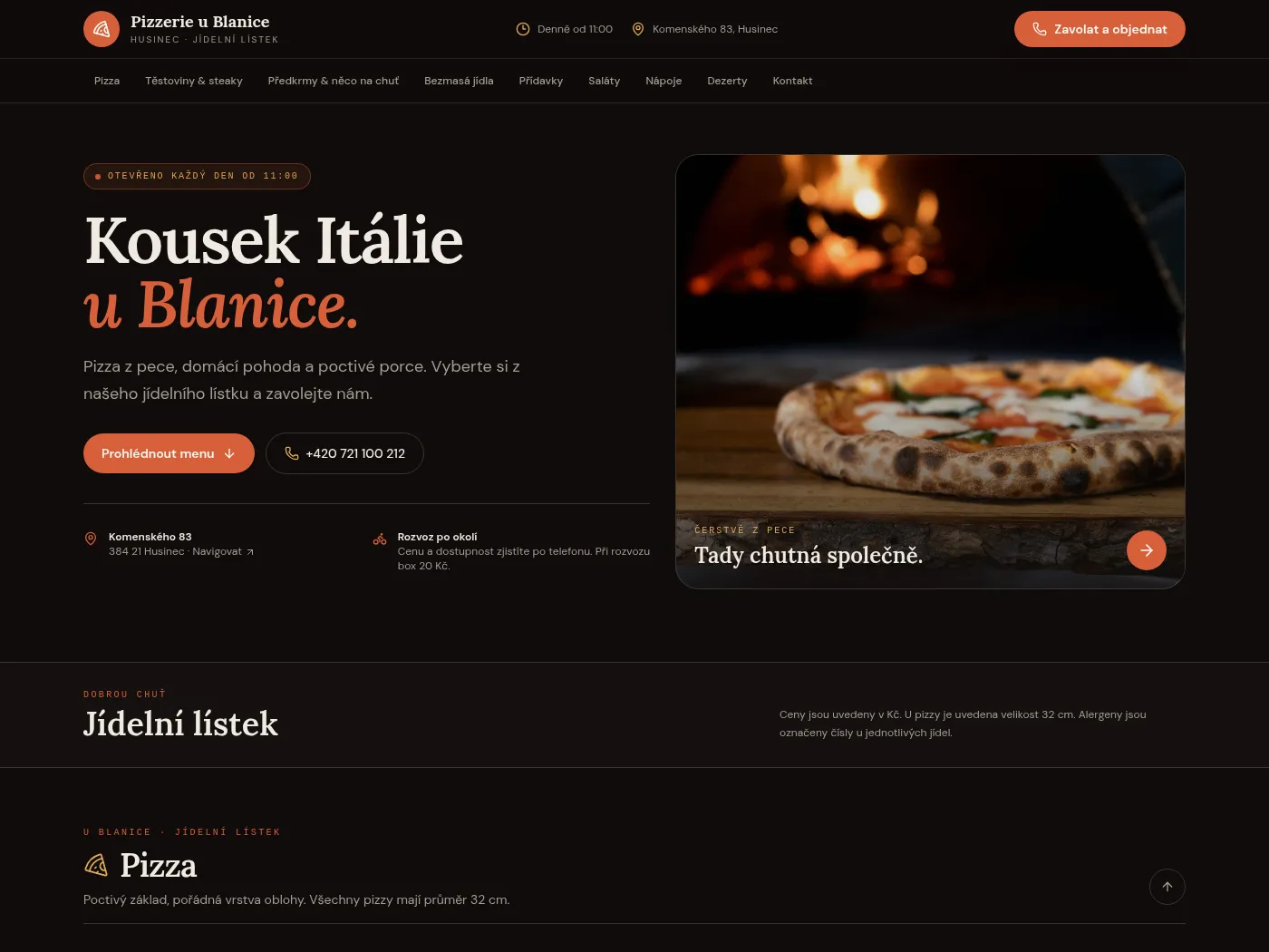 Pizzeria Menu Online