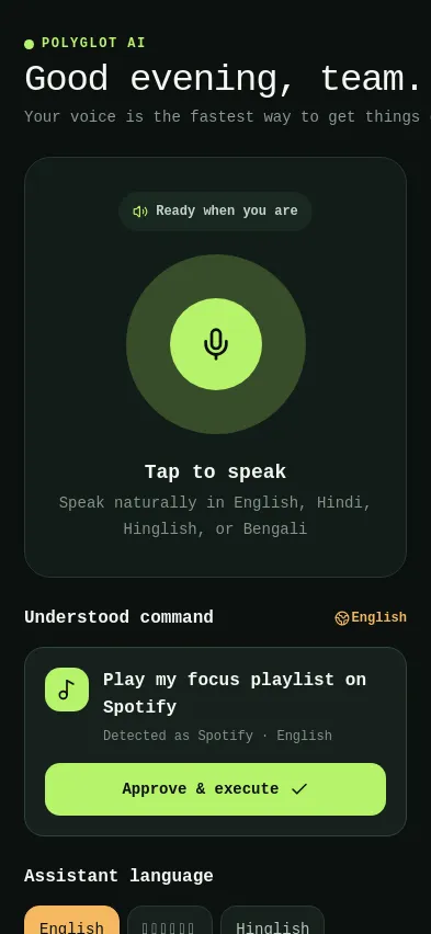 Polyglot Voice AI Assistant