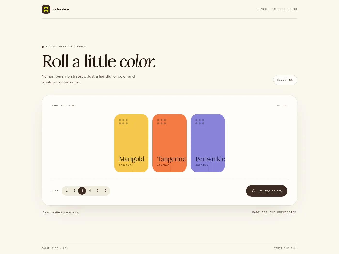 Color Dice Roller