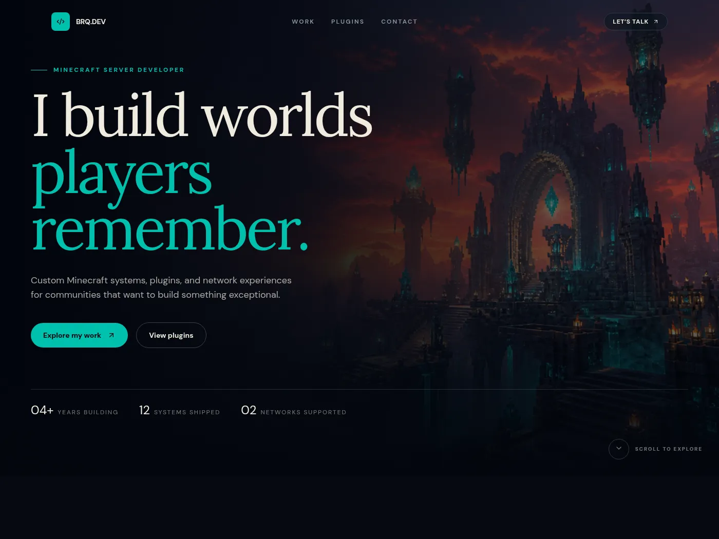 Minecraft Dev Portfolio