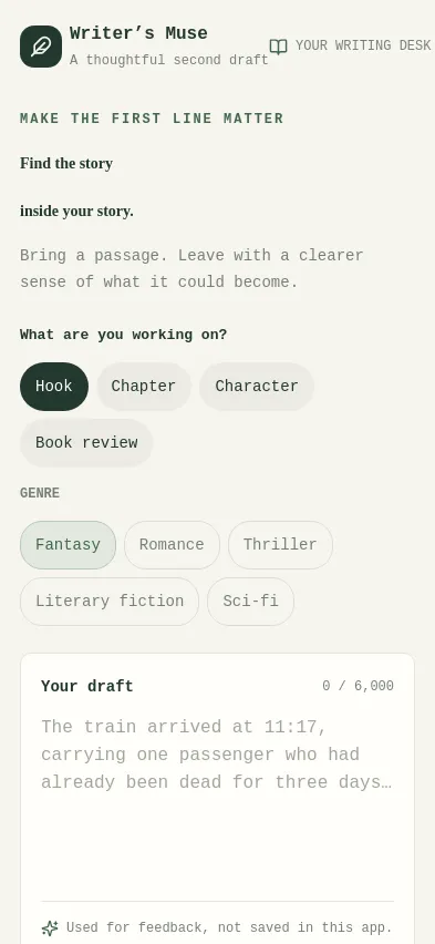 Writer's Muse Mobile
