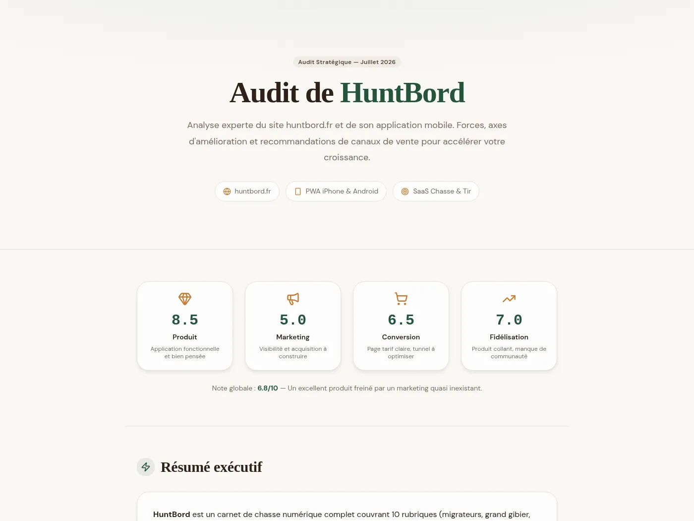 Huntbord Audit Insight