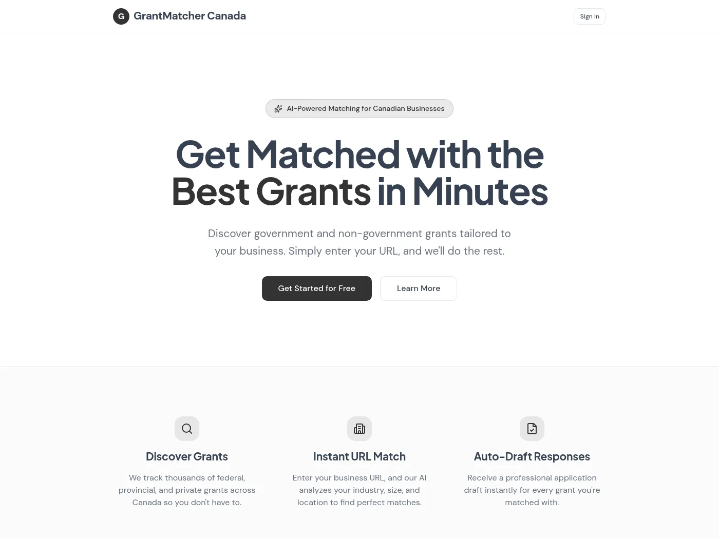 GrantMatcher Canada