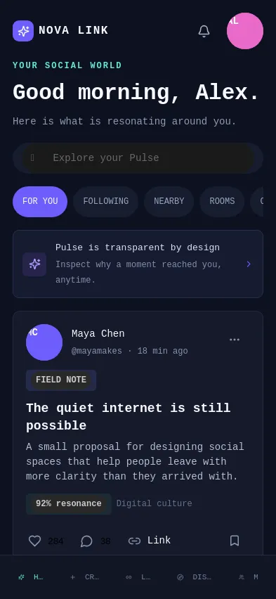 NOVA LINK Social Ecosystem