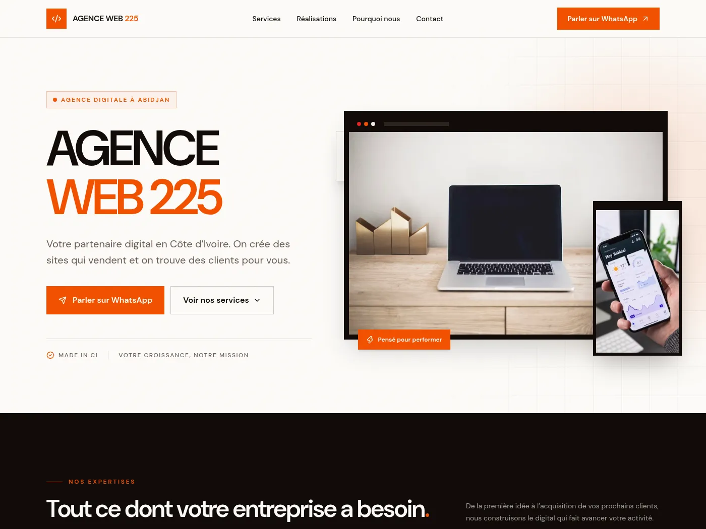 Agence Web 225 Landing