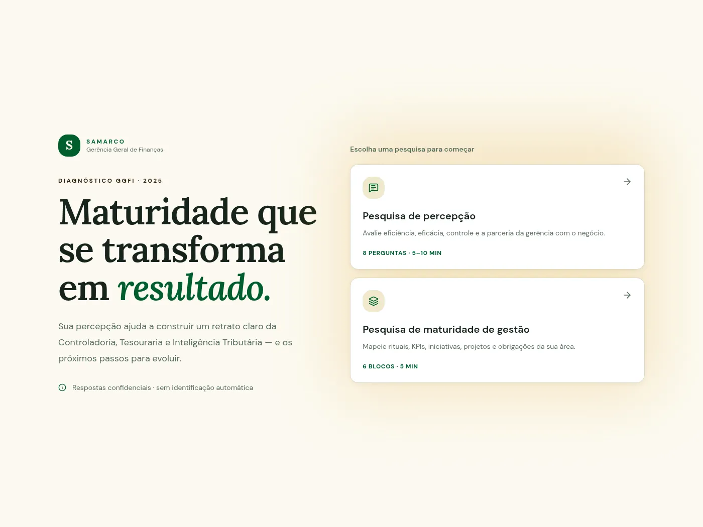 Diagnóstico de Maturidade GGFI