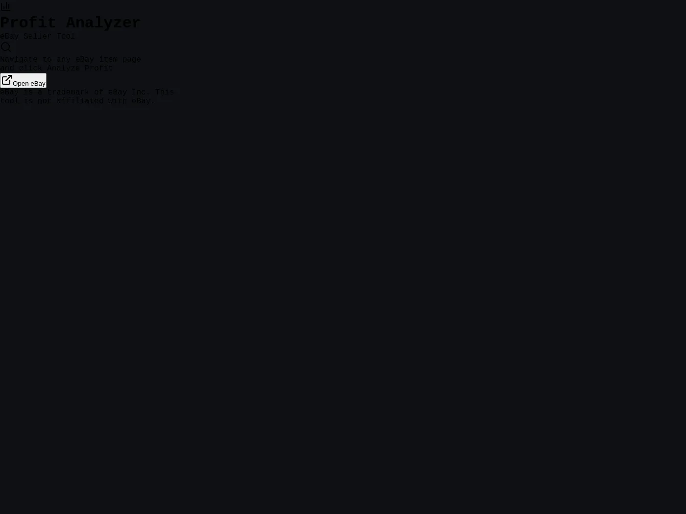 eBay Seller Profit Analyzer