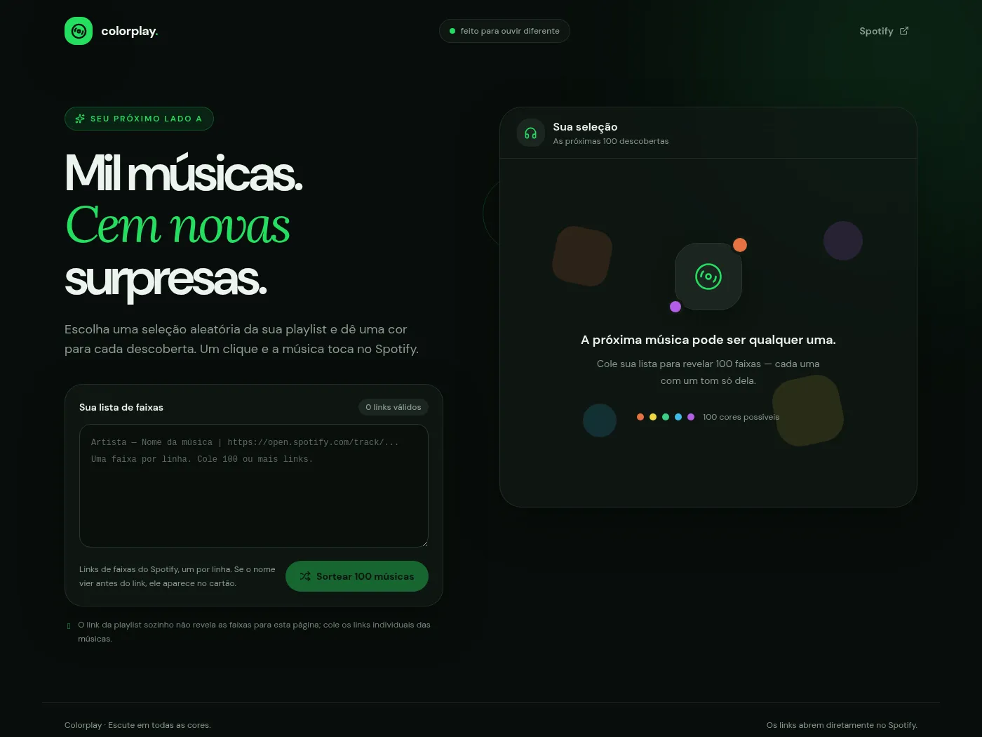 Colorful Spotify Playlist Addon