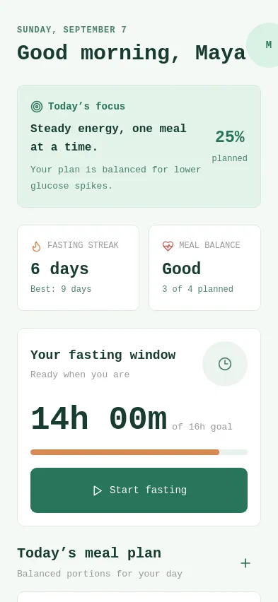 GlucoseMeal Planner