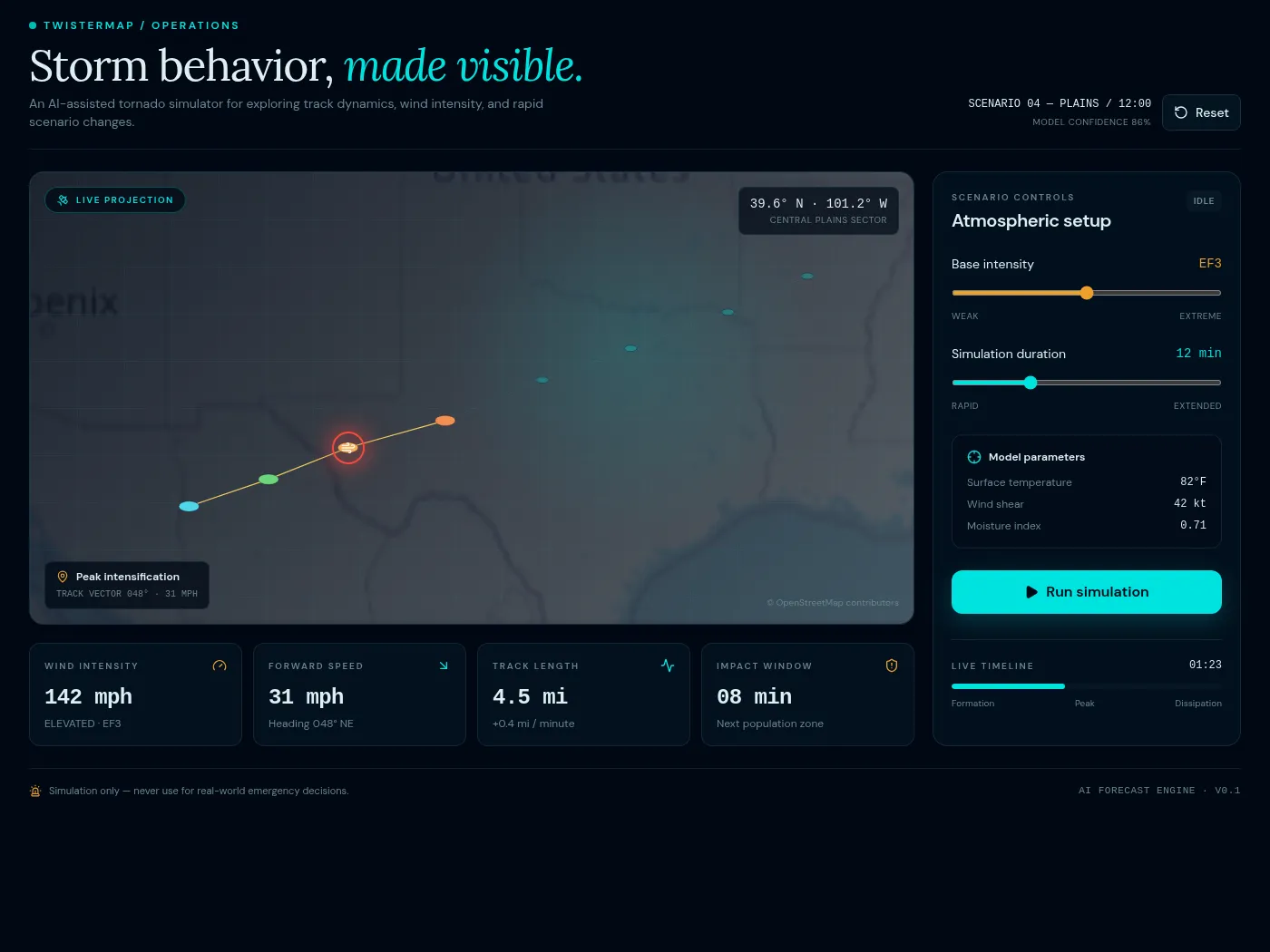 TwisterMap AI Simulator
