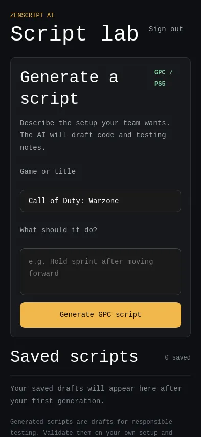 ZenScript AI Mobile