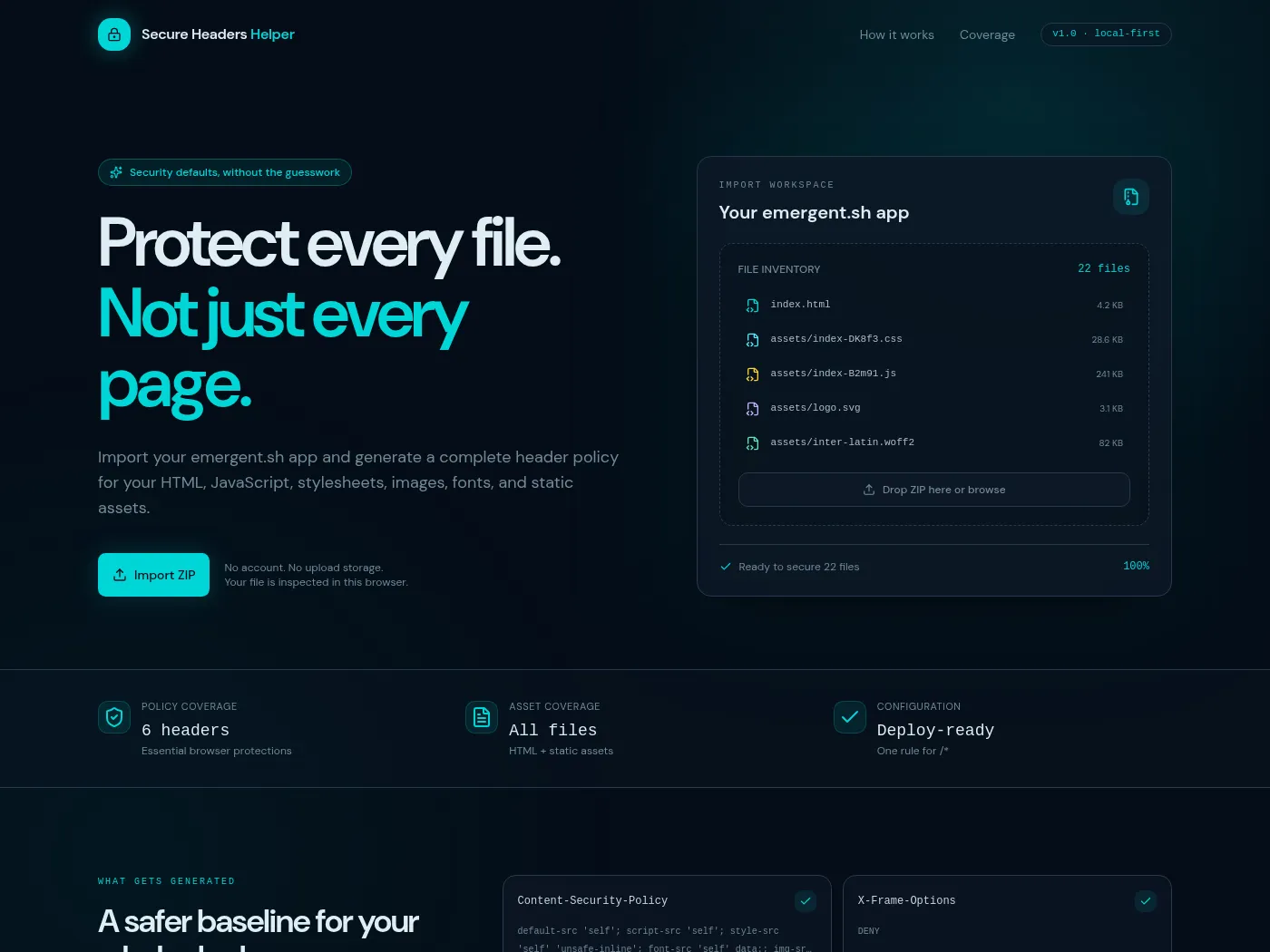 Secure Headers Helper