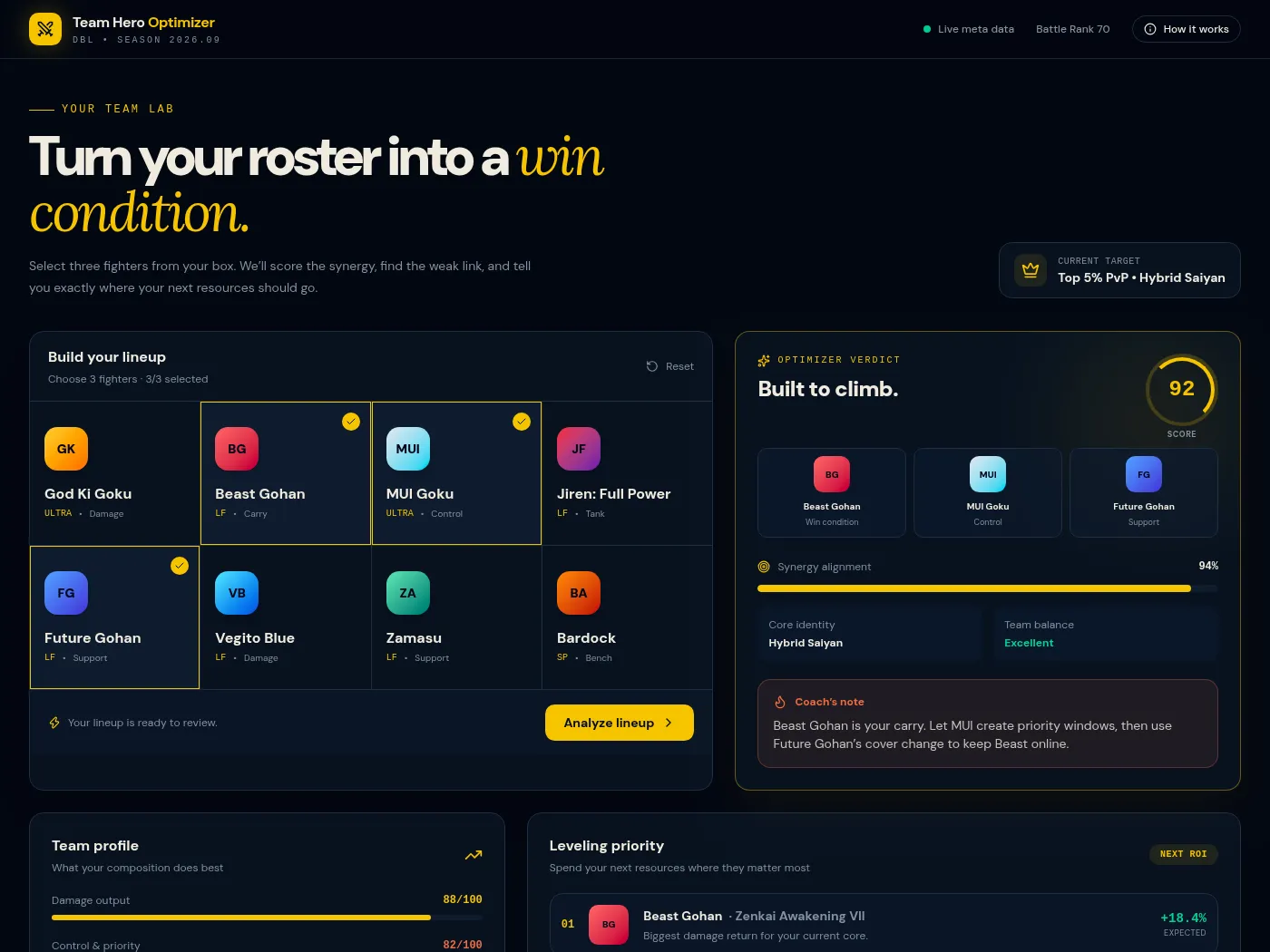 Team Hero Optimizer
