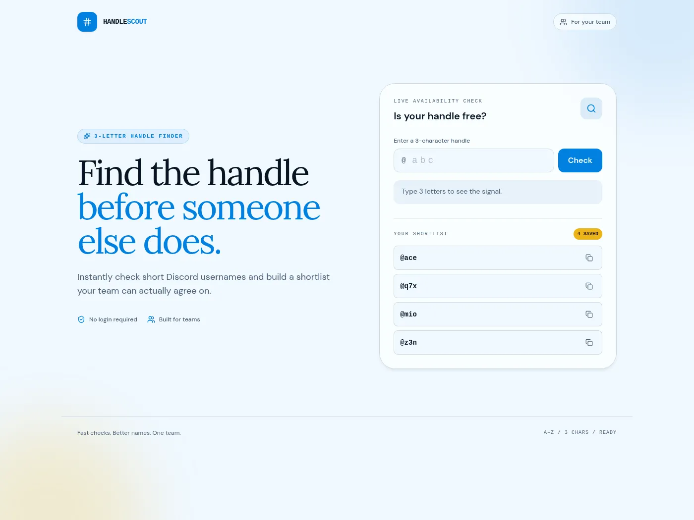 Discord Handle Checker