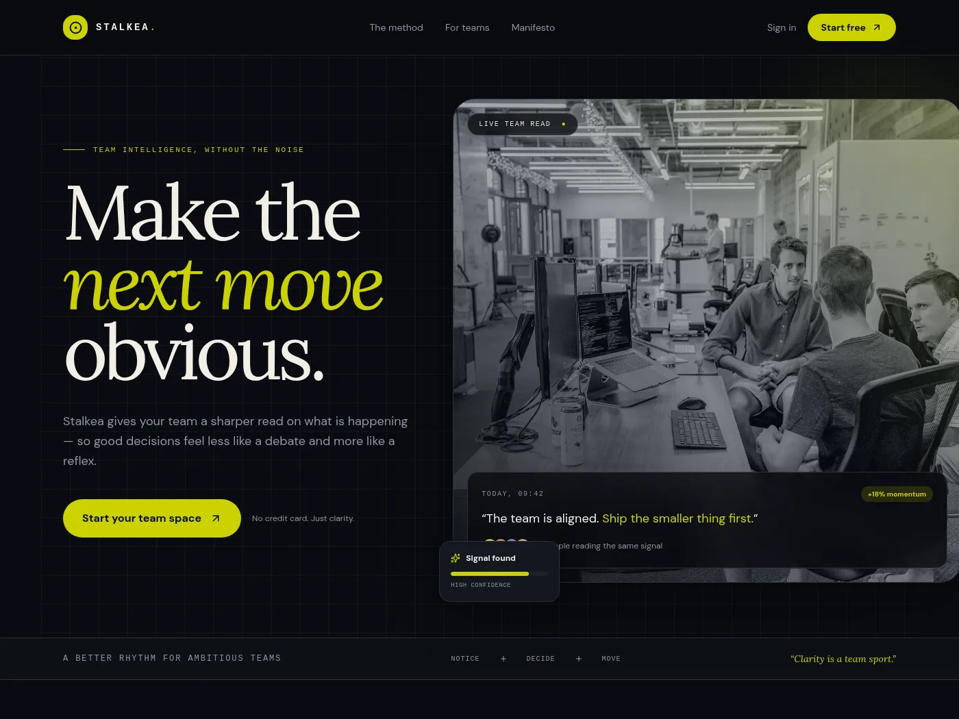Stalkea-Inspired Landing Page