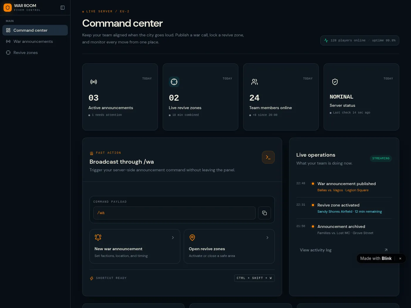 FiveM Admin Control Panel