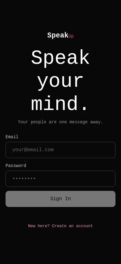 SpeakUp Chat App
