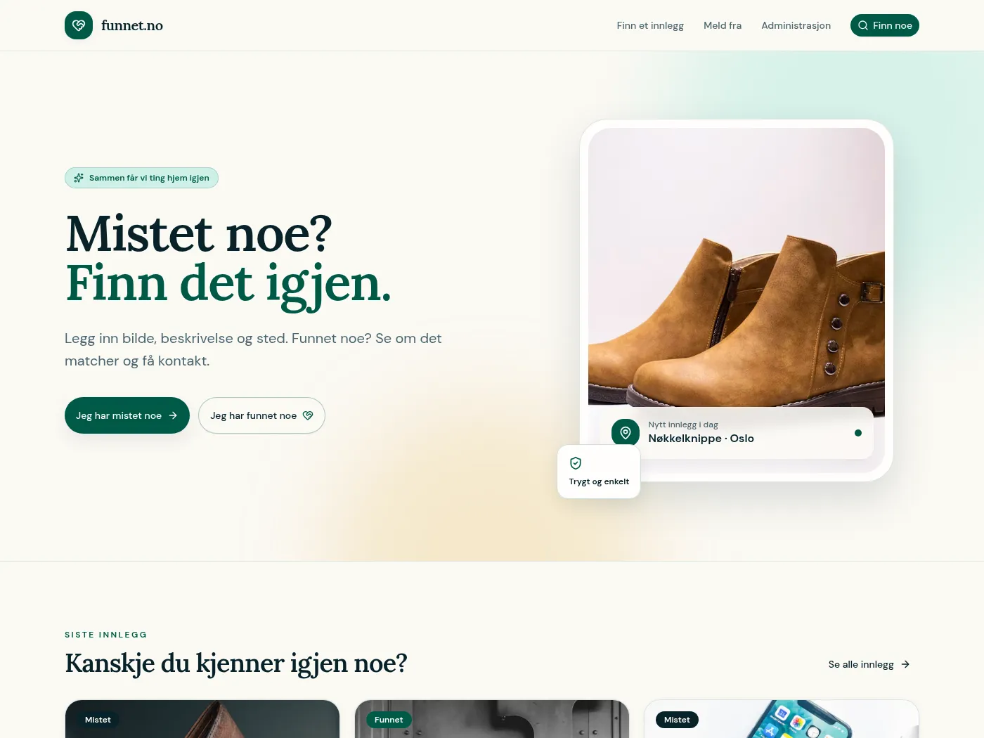 Funnet.no Lost & Found