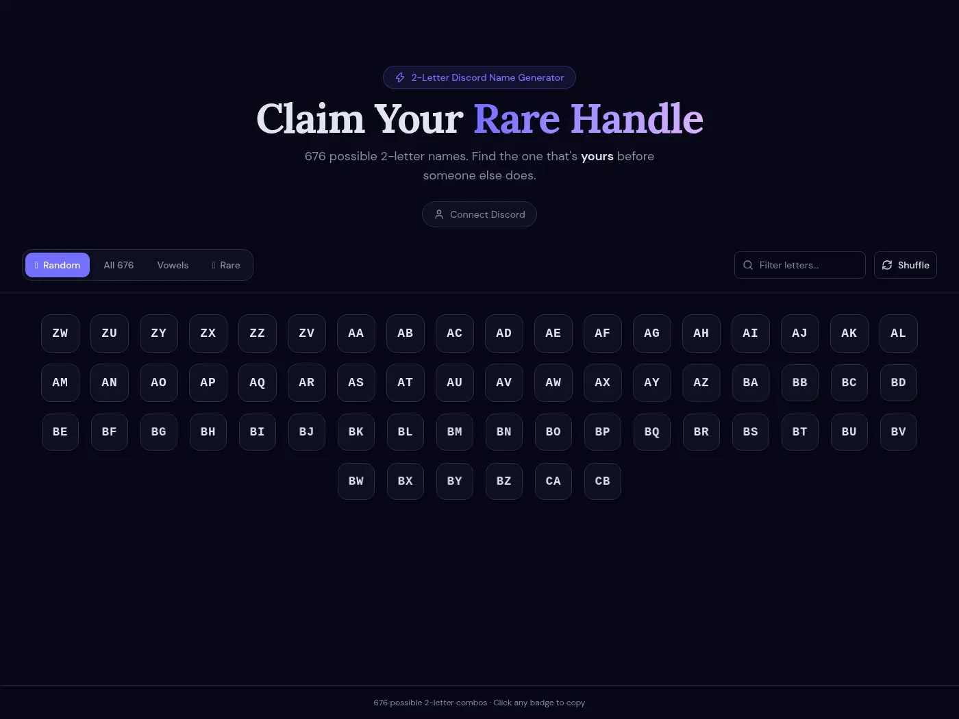 Discord Name Finder
