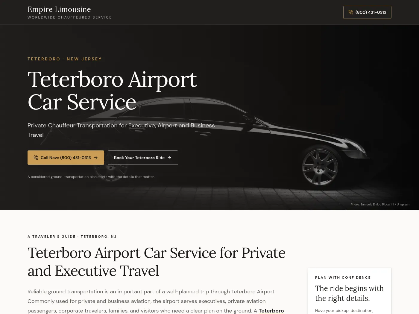 Teterboro Airport Car Service Site