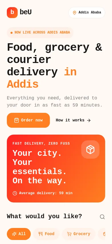BeU Delivery Mobile