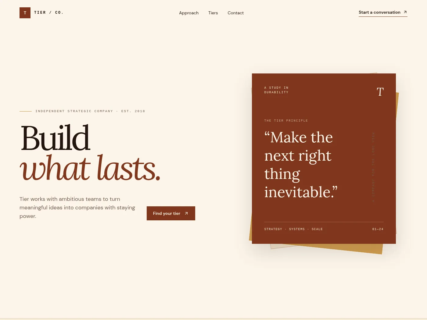 Tier Company Website