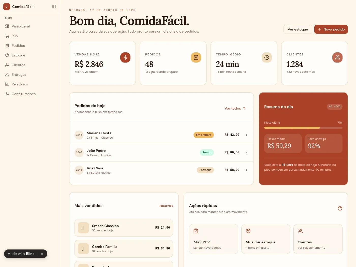 ComidaFácil Digital PDV