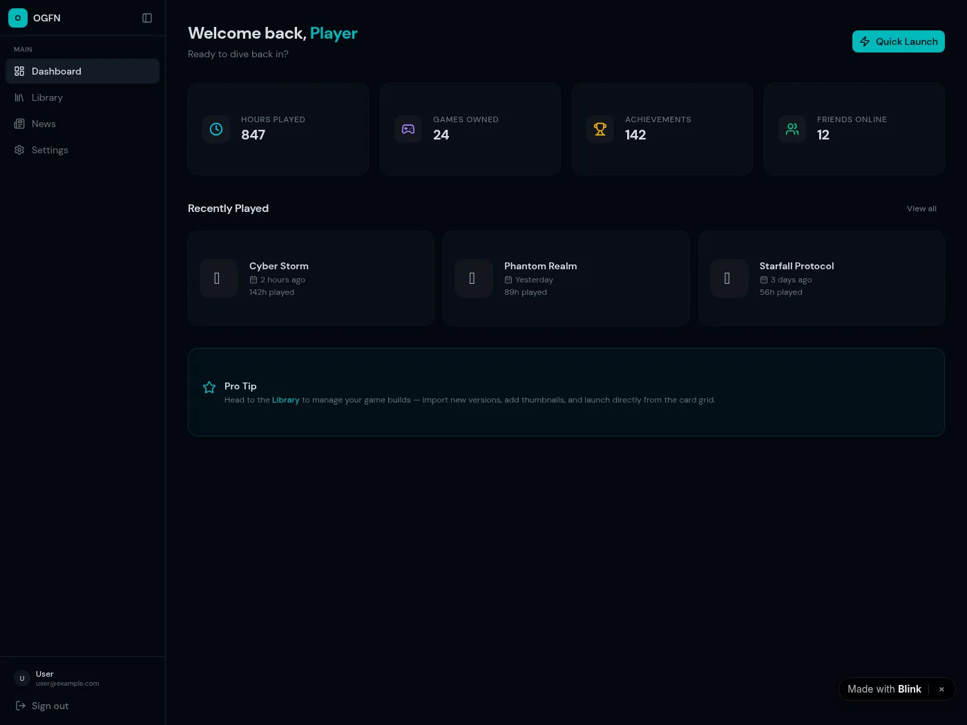 OGFN Game Launcher