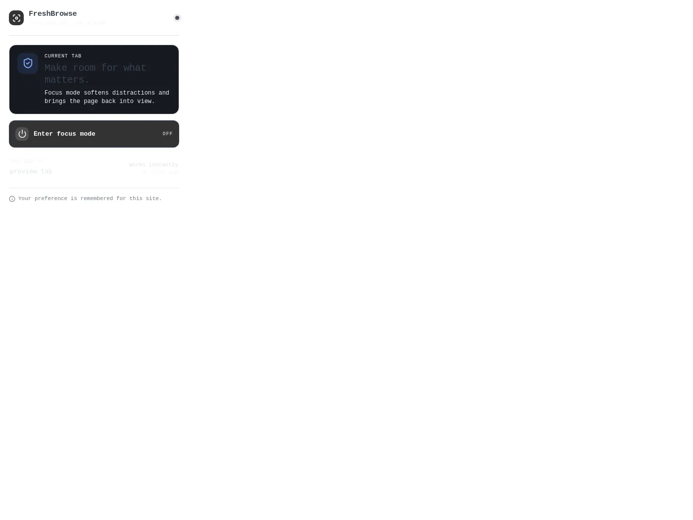 FreshBrowse Extension