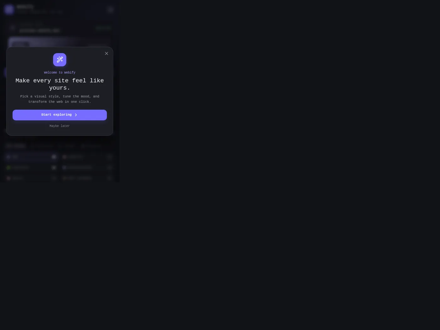Webify Theme Extension