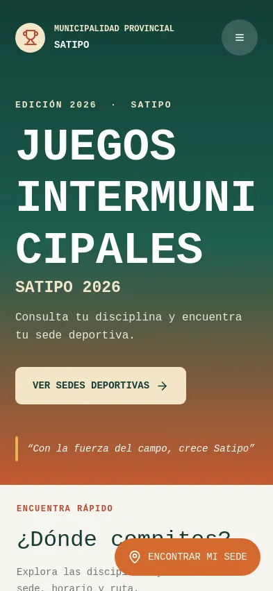 Satipo Sports Finder
