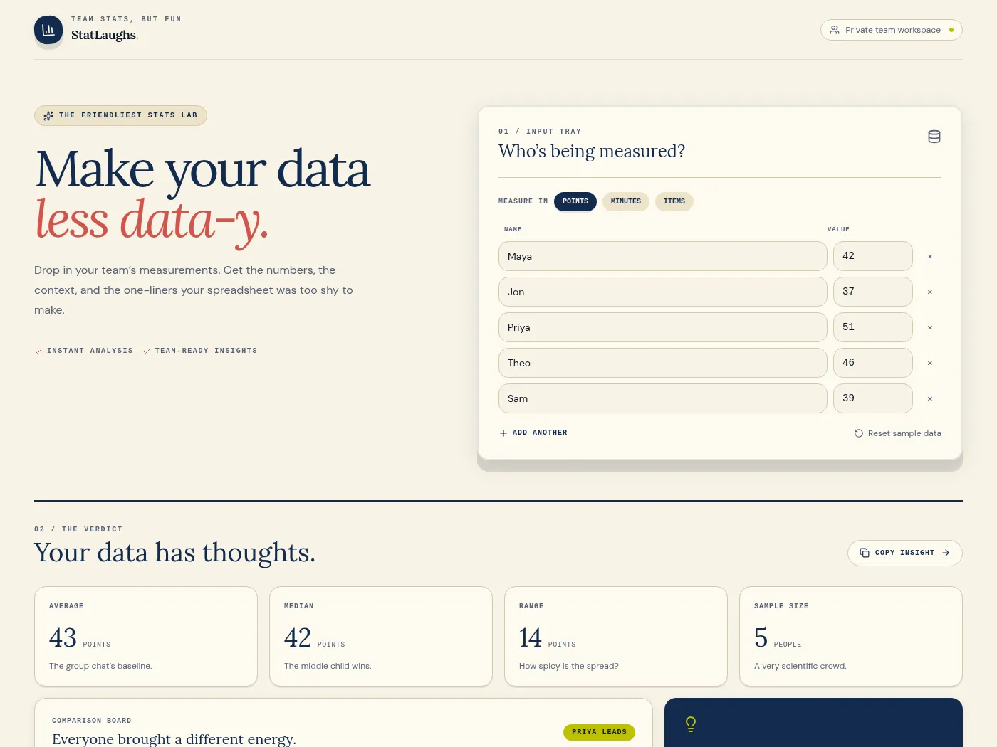 StatLaughs Analyzer