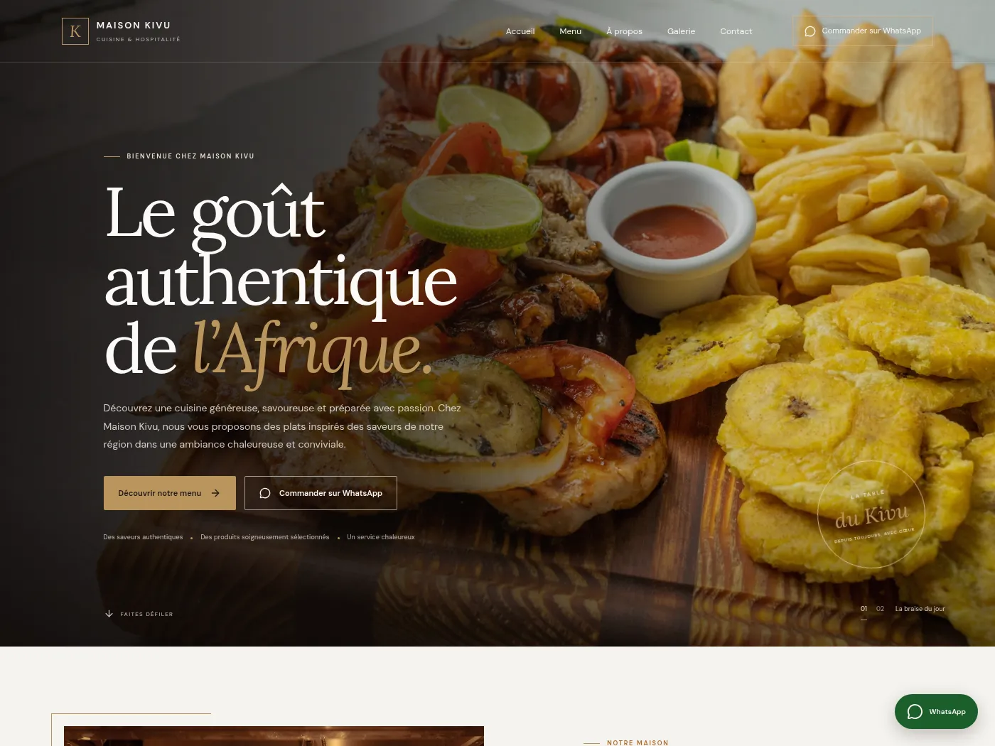 Maison Kivu Restaurant Site