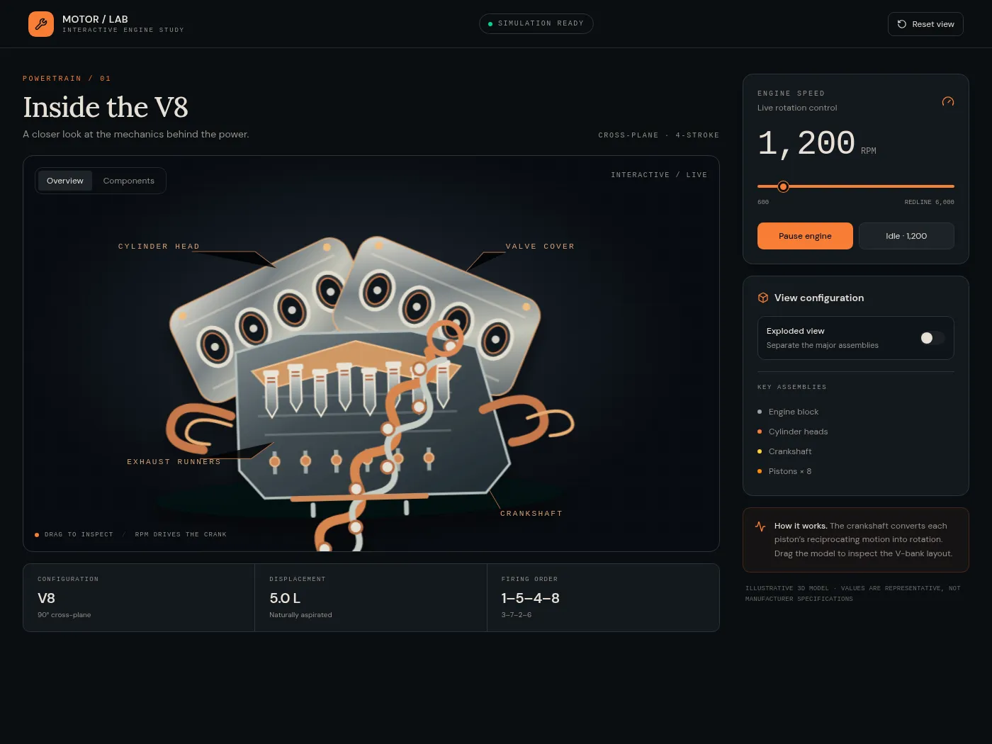 V8 Engine Visualizer