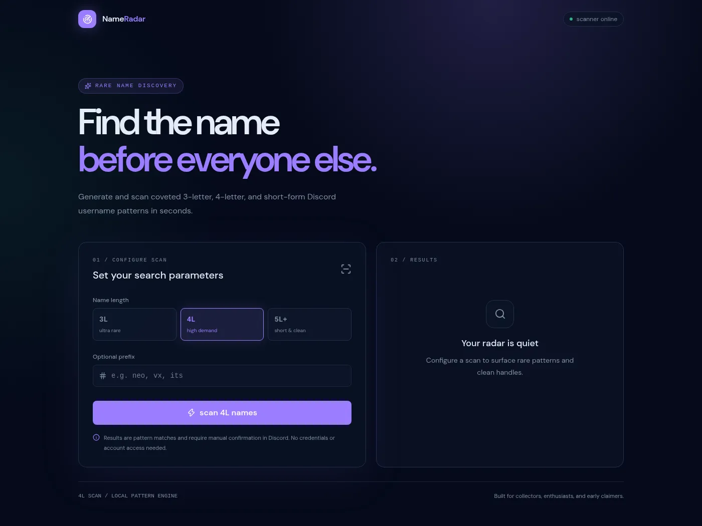 Discord Username Scanner