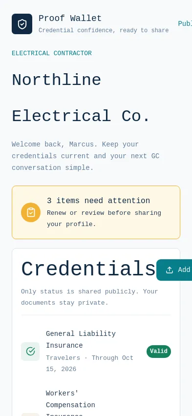 SubCon Proof Wallet