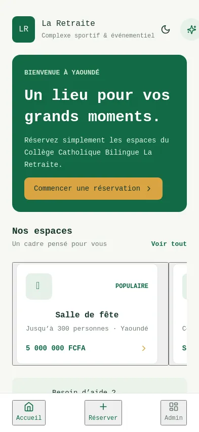 La Retraite Booking App