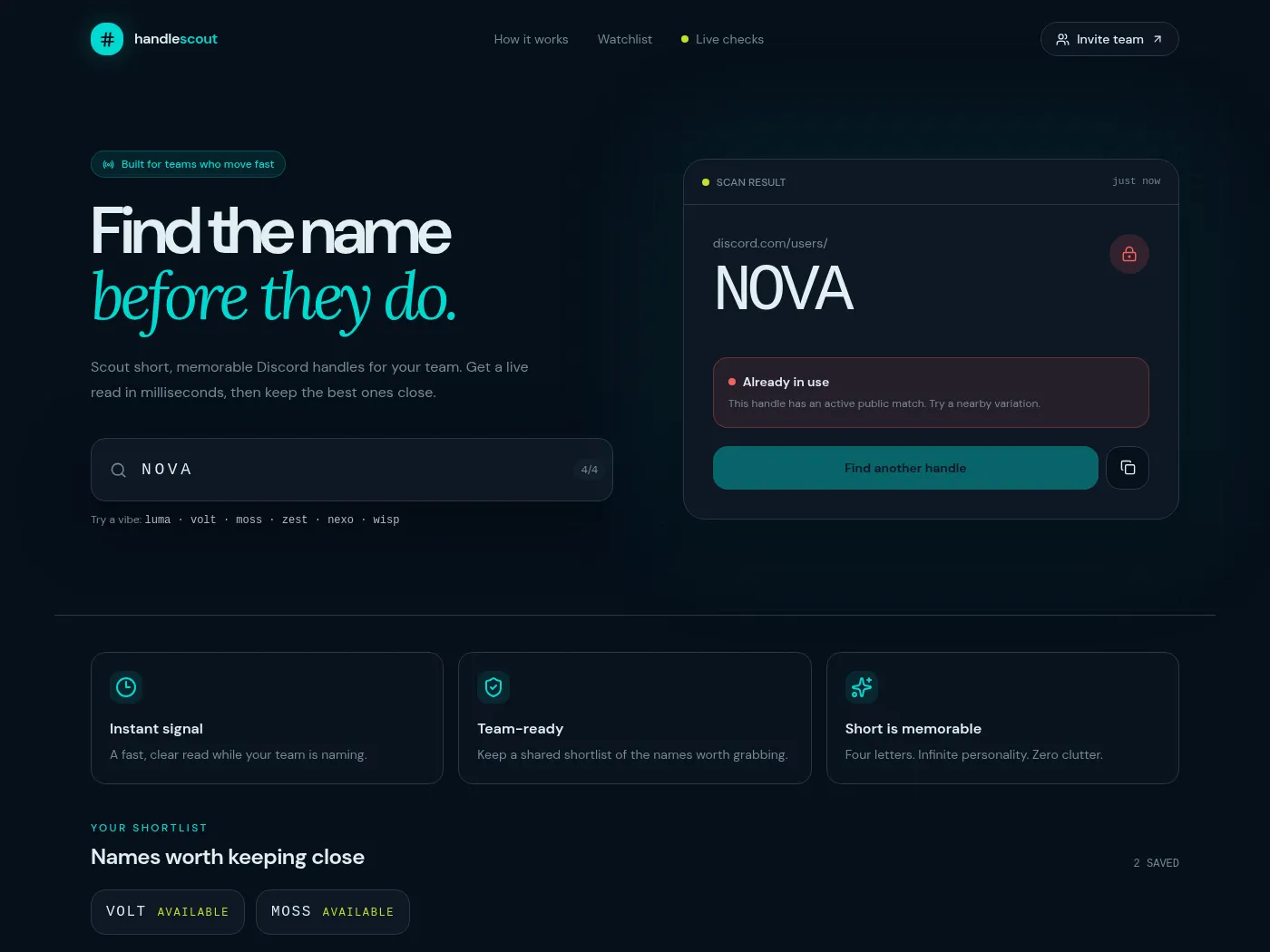 Discord Handle Scout