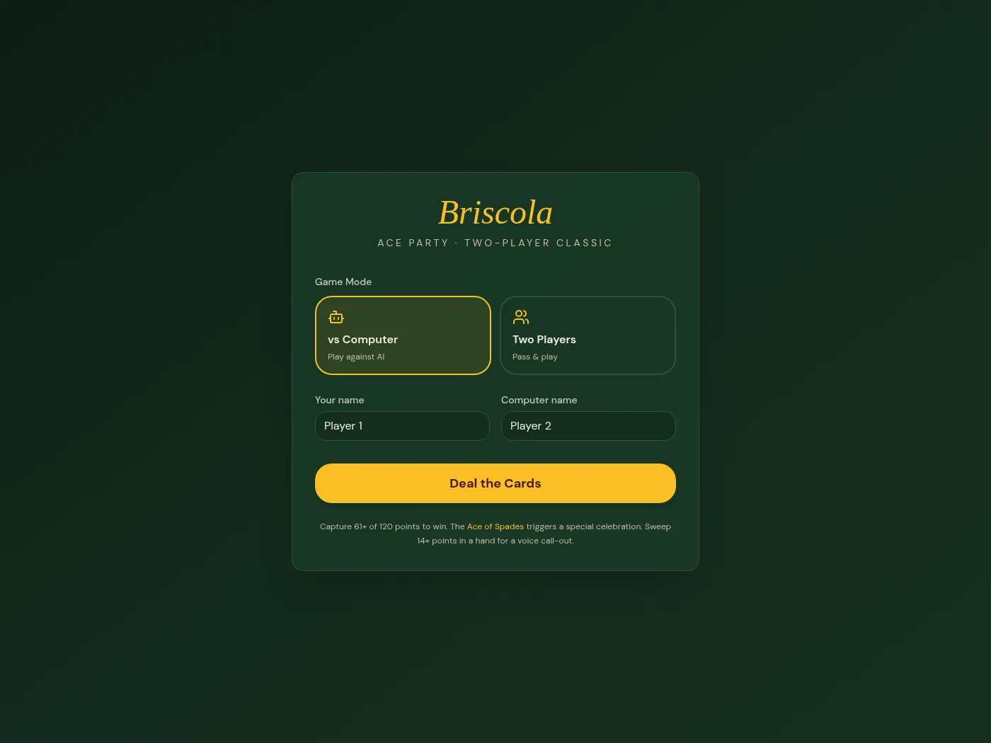 Briscola Ace Party