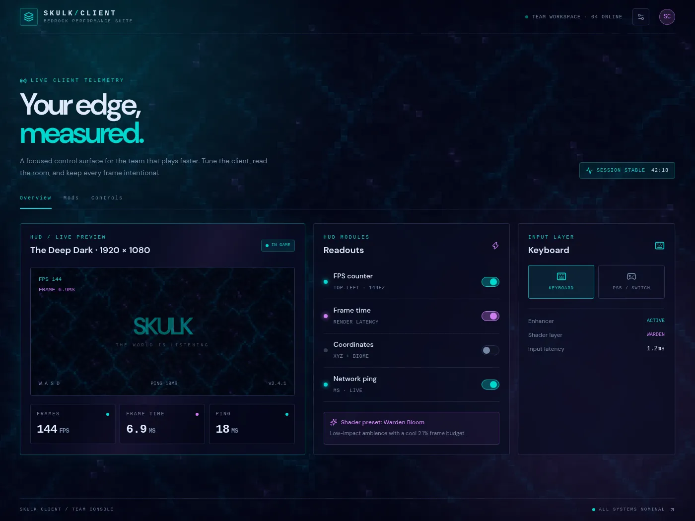 Skulk Client UI
