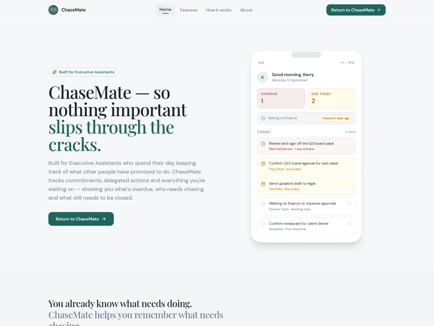 ChaseMate Task Tracker (Remix)