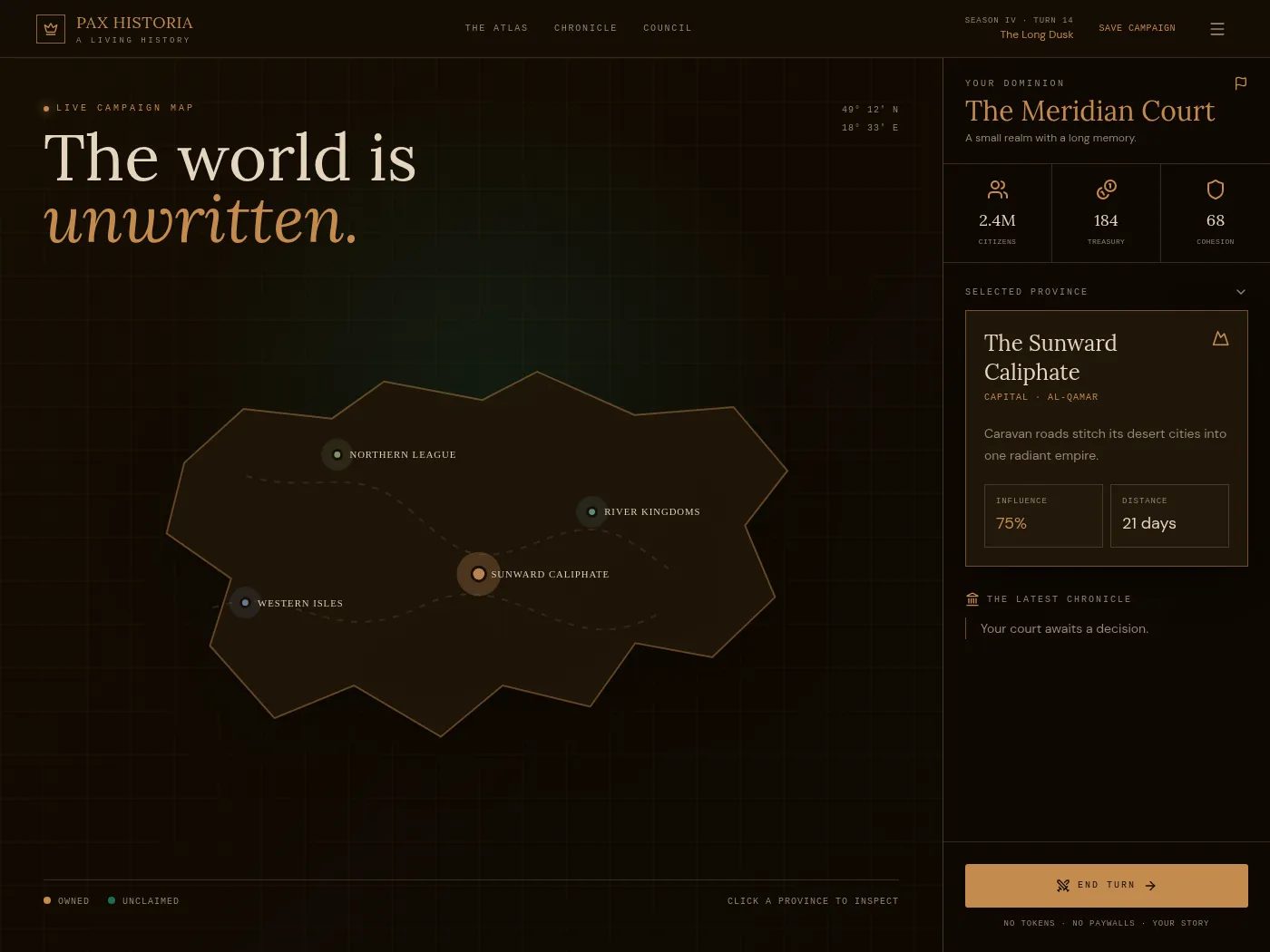 Pax Historia Web Clone