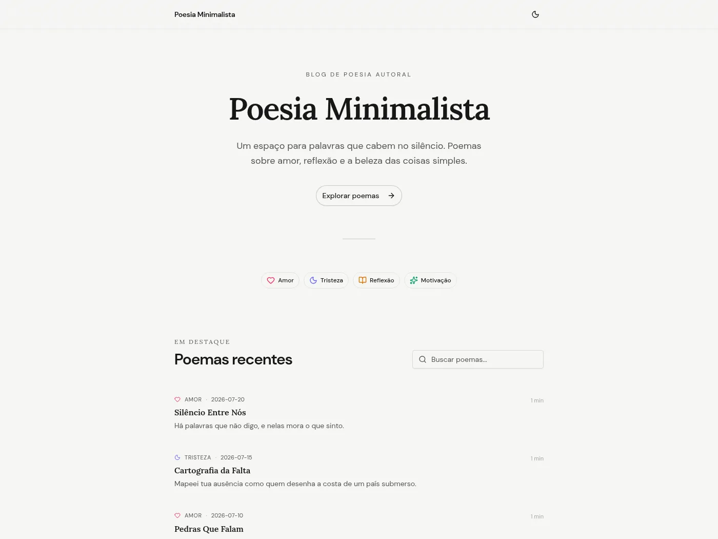 Poesia Minimalista