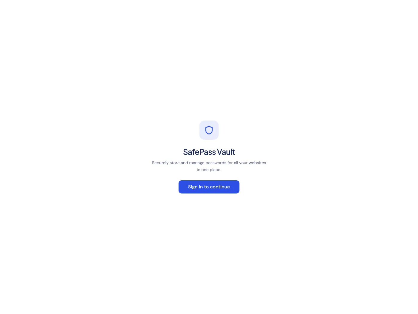 SafePass Vault