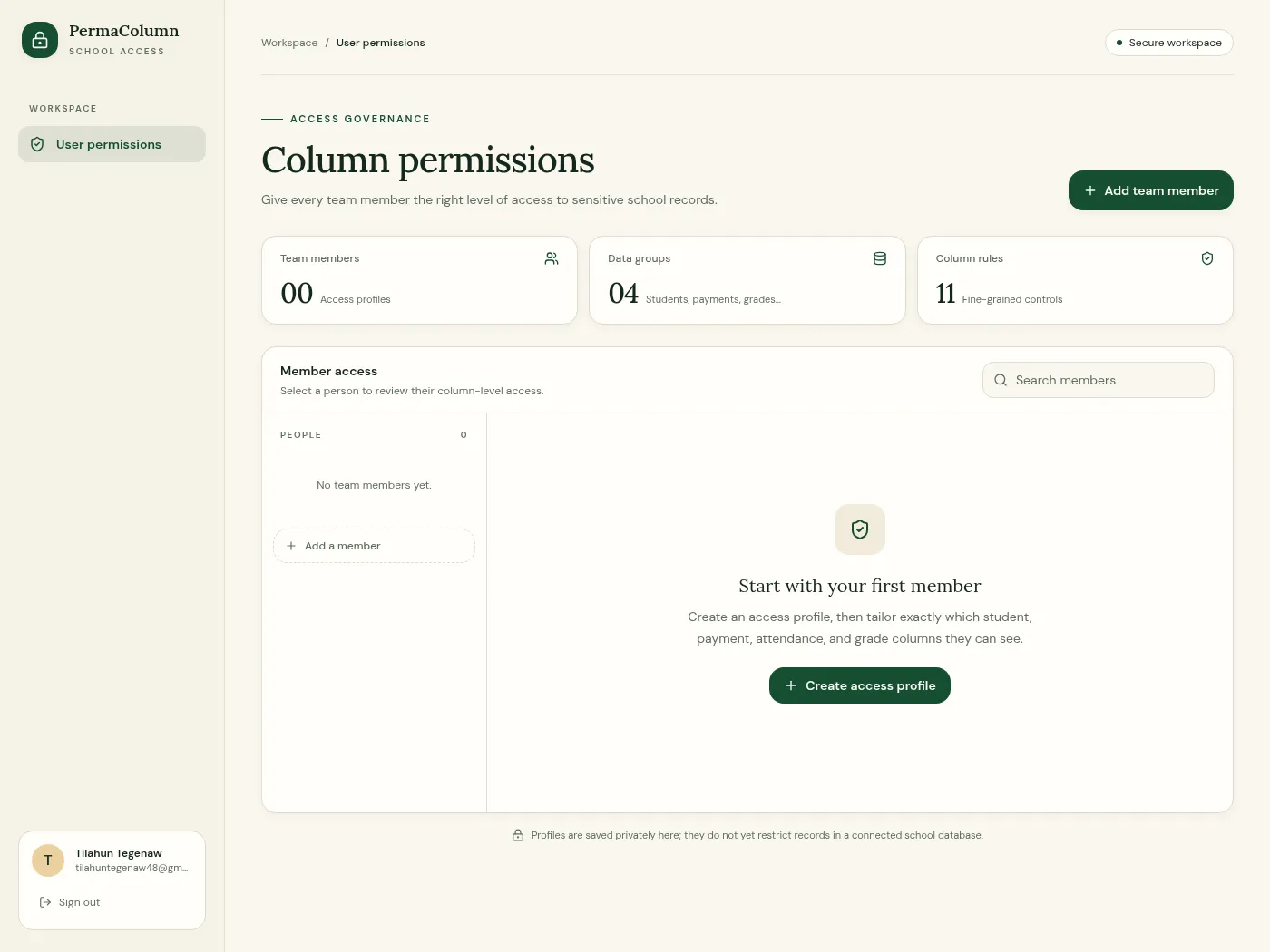 PermaColumn Access