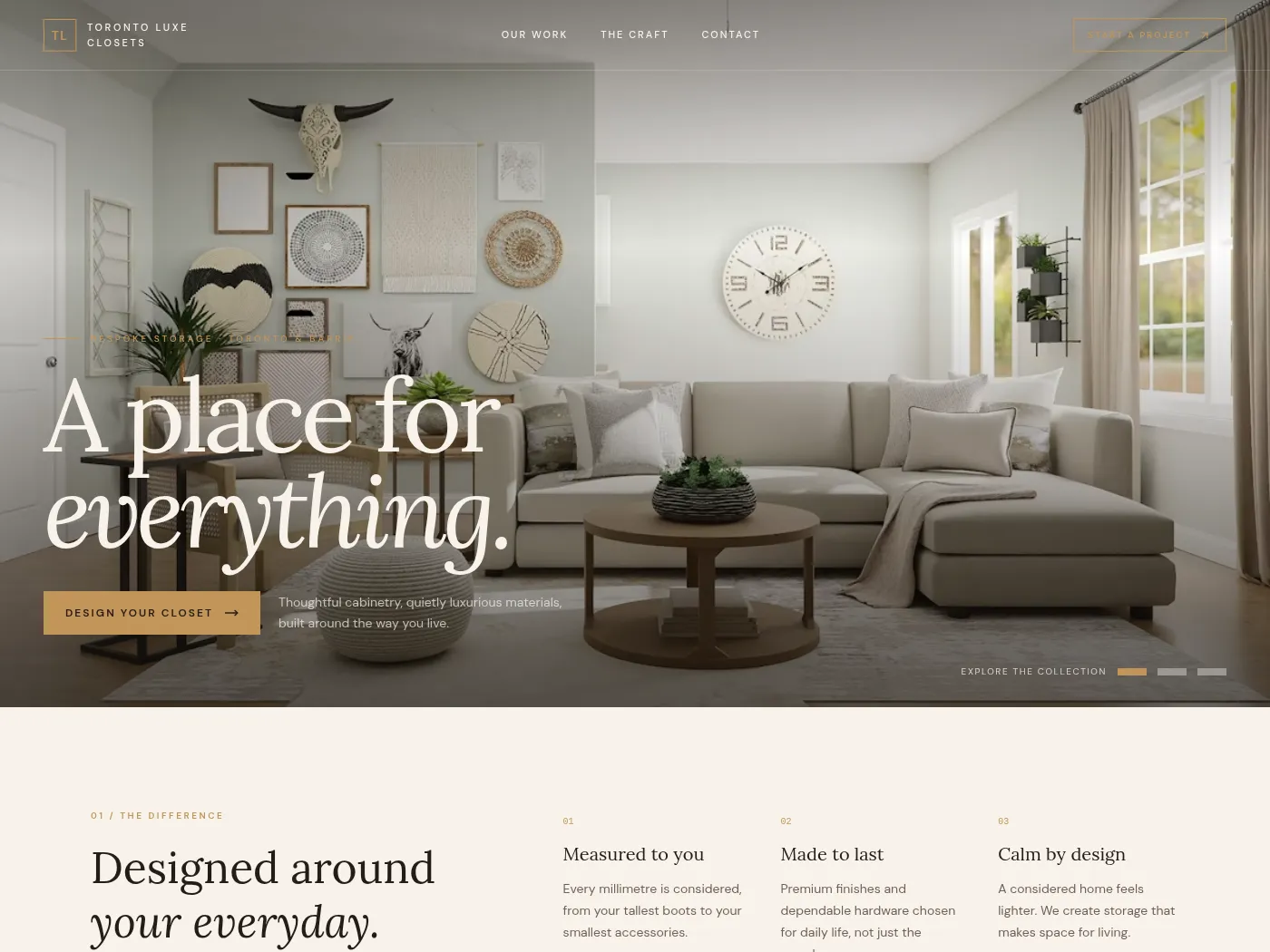 Toronto Luxe Closets Site