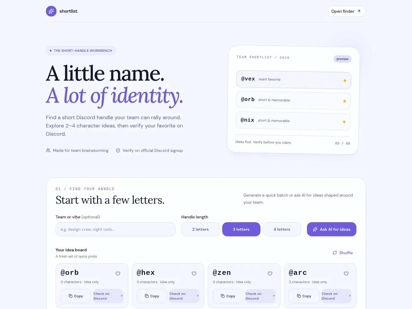 Discord Name AI Finder