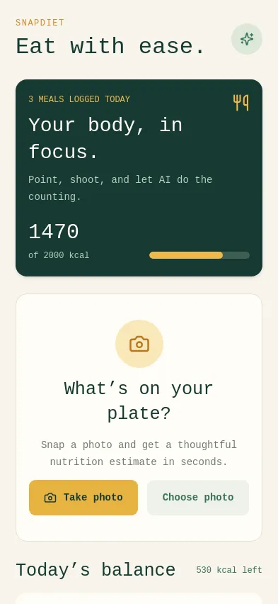 SnapDiet AI Tracker